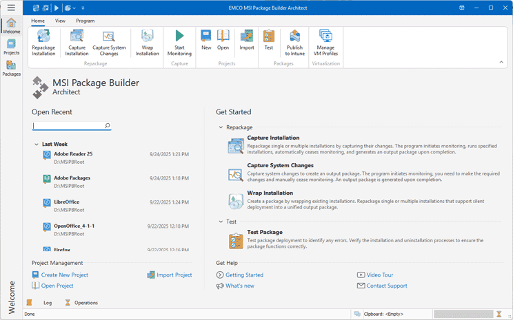 Installation Packager, EXE to MSI Repackager - EMCO MSI Package Builder